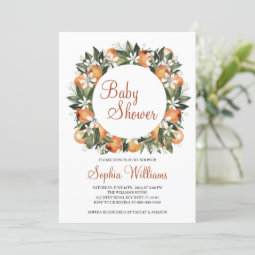 Orange Baby Shower Invitation | Zazzle