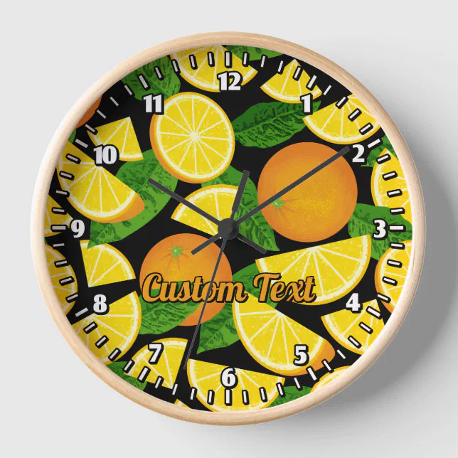 Orange Background Clock | Zazzle