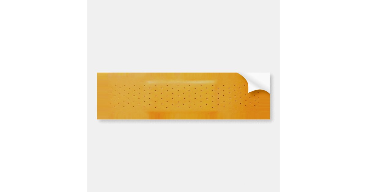 Orange Band-Aid Bumper Sticker | Zazzle