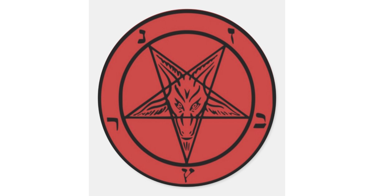 orange Baphomet sticker | Zazzle