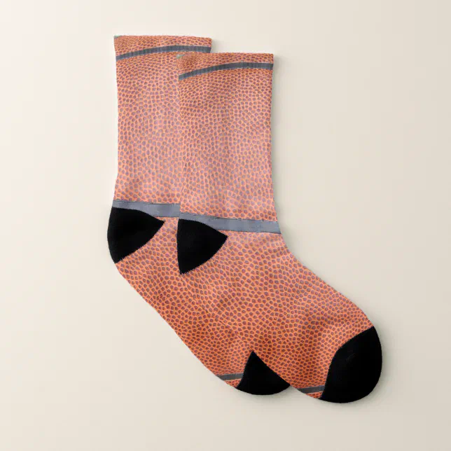 Orange Basketball Player Number Socks | Zazzle