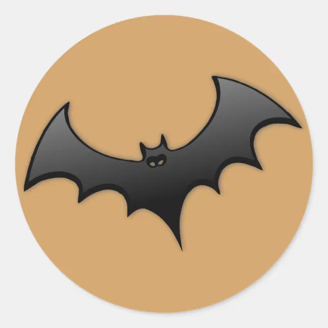 Orange Bat Sticker | Zazzle