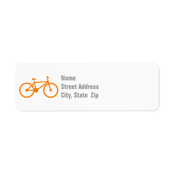 Orange Bicycle Label | Zazzle