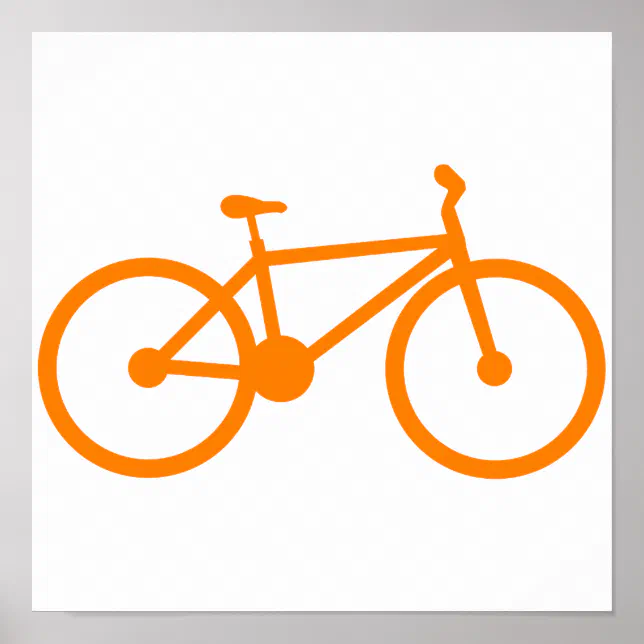 Orange Bicycle Poster | Zazzle