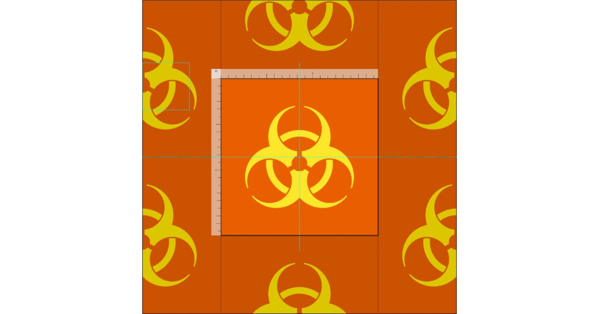 Orange Biohazard Symbol Fabric | Zazzle