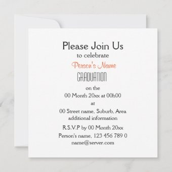 Orange black graduation "class of" template | Zazzle