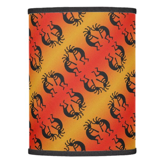 Orange Black Kokopelli Southwest Pattern Lamp Shade | Zazzle.com