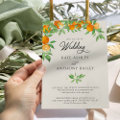 Orange Blossom Citrus Fruit Wedding Invitation | Zazzle