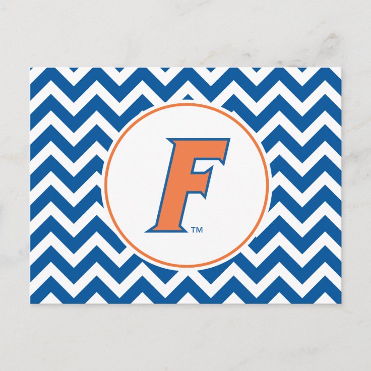 Orange & Blue Florida F Logo Postcard | Zazzle