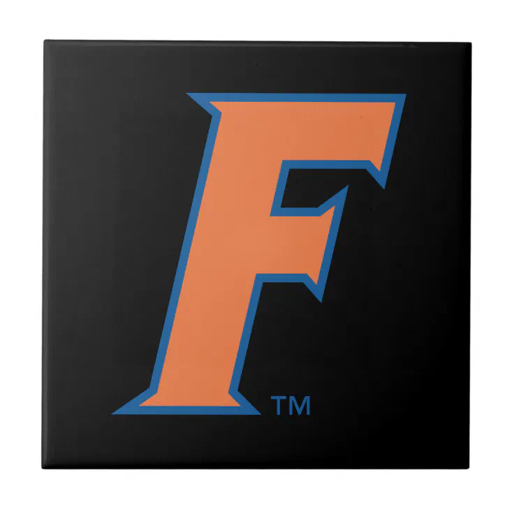Orange & Blue Florida F Logo Tile | Zazzle