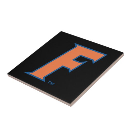 Orange & Blue Florida F Logo Tile | Zazzle