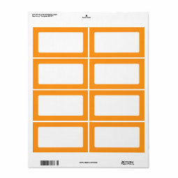 Orange border blank label | Zazzle