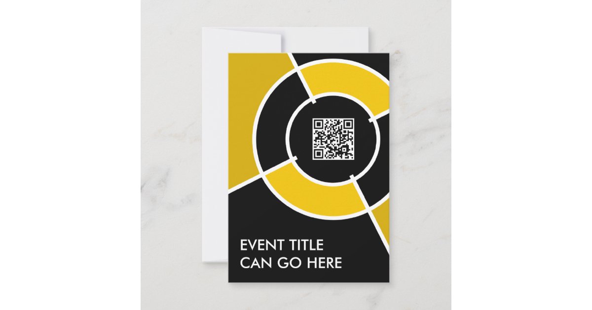 orange bullseye QR code Invitation | Zazzle