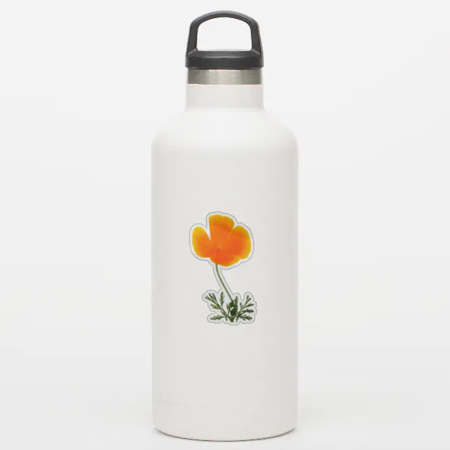 orange Californian poppy Sticker | Zazzle