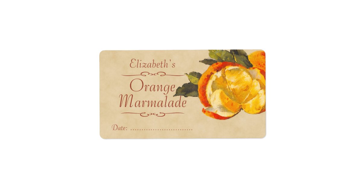 Orange Canning label | Zazzle