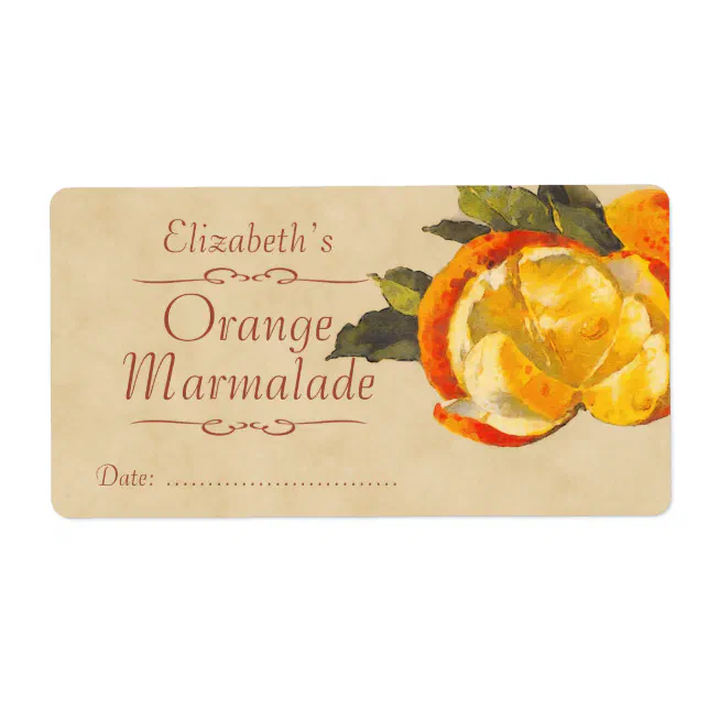 Orange Canning label | Zazzle