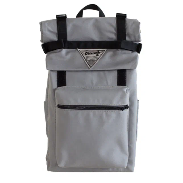 Orange Canvas Roll Top Backpack w/ Laptop Sleeve | Zazzle