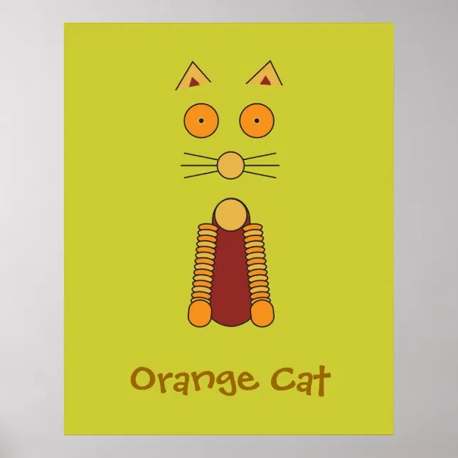 Orange Cat Poster | Zazzle