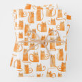 Orange Cat Wrapping Paper Sheets | Zazzle
