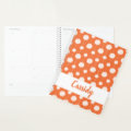 Orange Cheerleader Pom Pom Pattern Planner | Zazzle