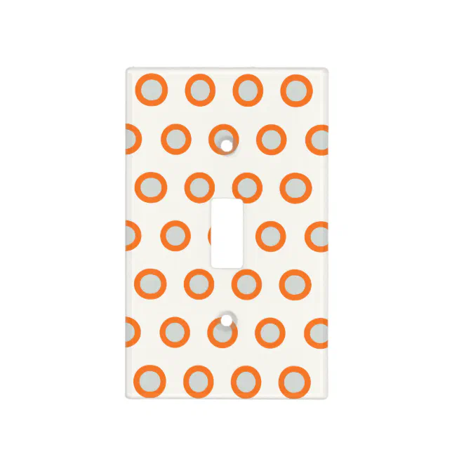 Orange Circle Dot Retro Design Light Switch Cover | Zazzle