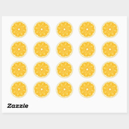 Orange Citrus Fruit Classic Round Sticker | Zazzle