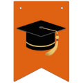 Orange Class of 2024 Graduate Photo Graduation Bunting Flags | Zazzle
