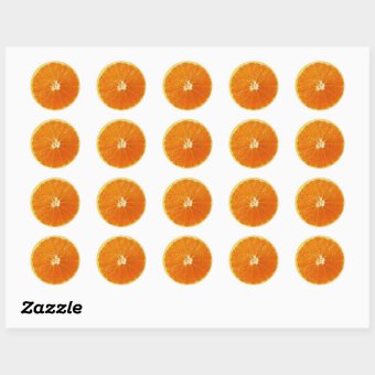 Orange Classic Round Sticker | Zazzle