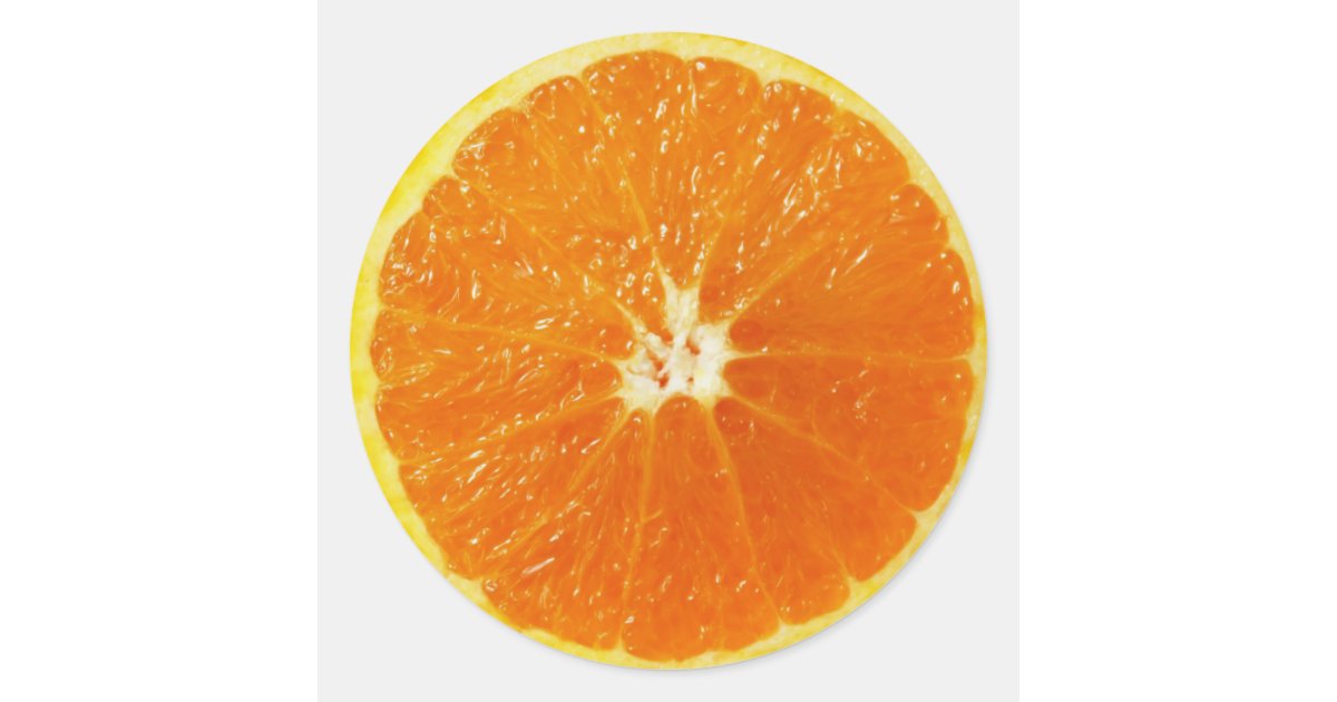 Orange Classic Round Sticker | Zazzle