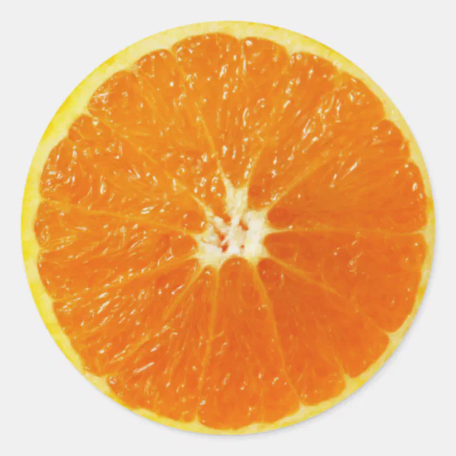 Orange Classic Round Sticker | Zazzle