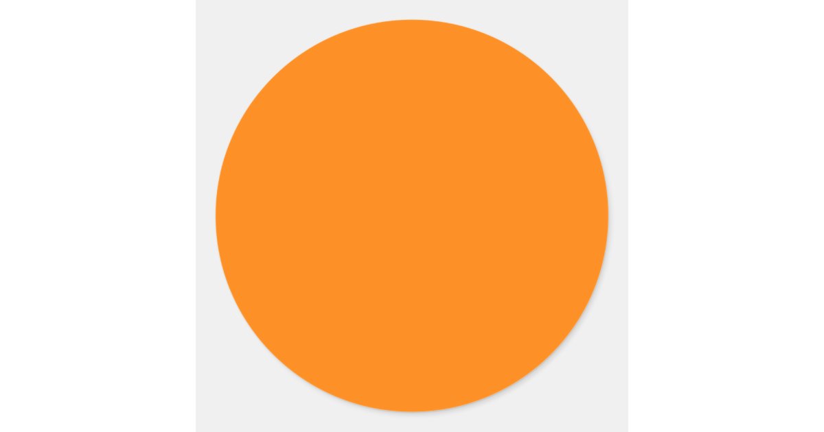 Orange Classic Round Sticker | Zazzle