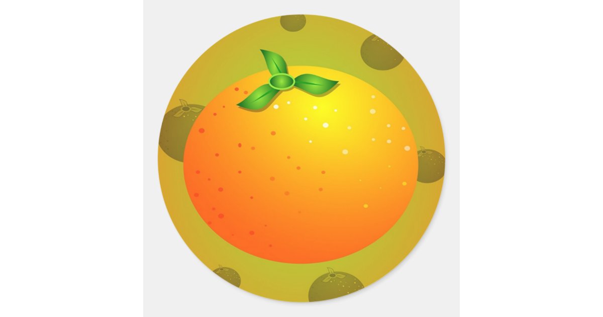 Orange Classic Round Sticker | Zazzle