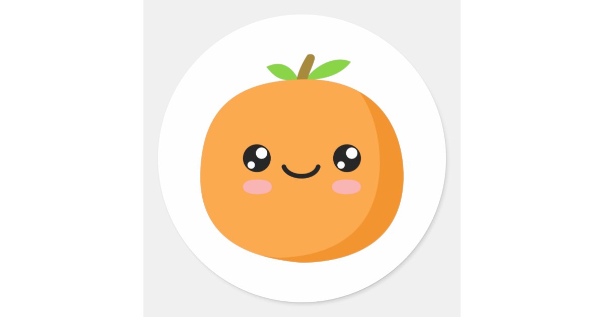 Orange Classic Round Sticker | Zazzle