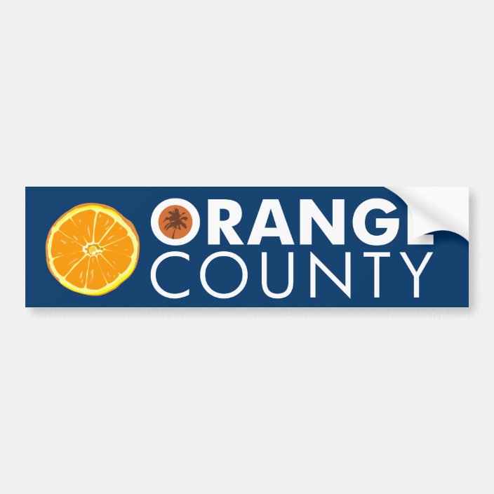 Orange County bumper sticker white text | Zazzle.com