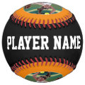 Orange Custom Softball Player Photo Name & Number | Zazzle