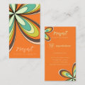 Orange Daisy Event Planner Groovy 70 Hippie Flower Business Card | Zazzle
