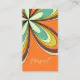 Orange Daisy Event Planner Groovy 70 Hippie Flower Business Card | Zazzle