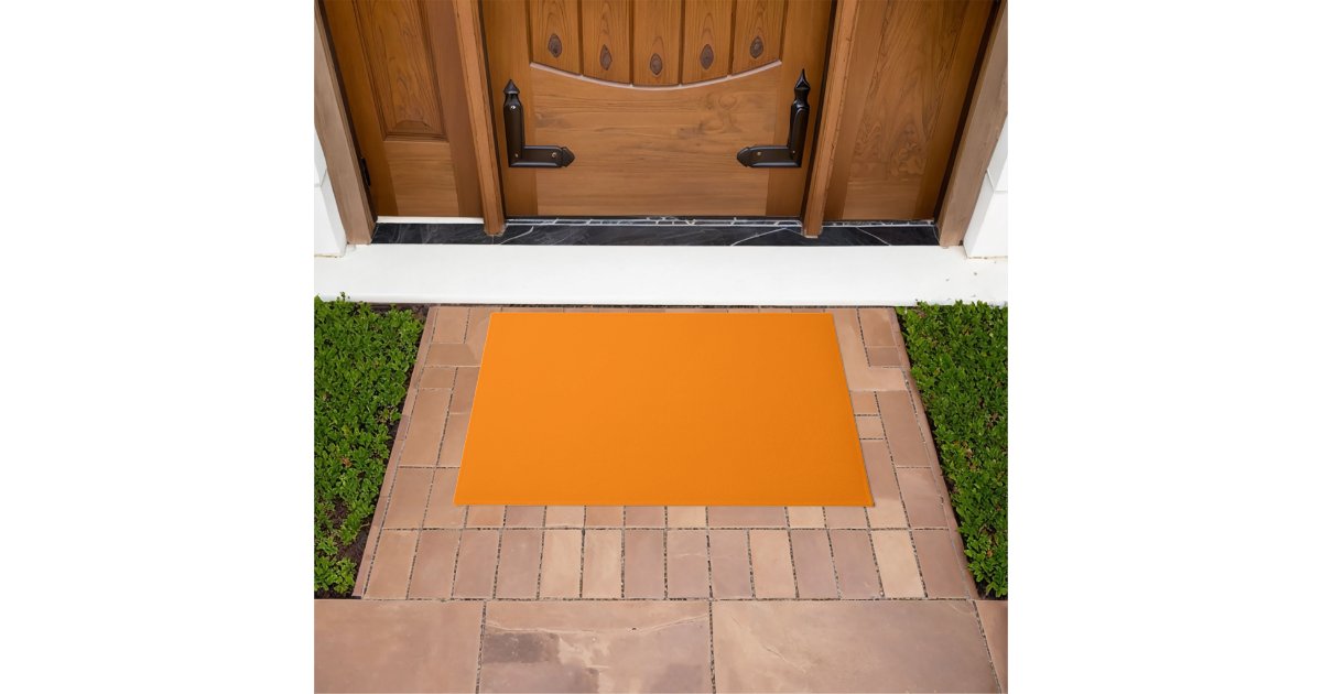 Orange Doormat | Zazzle
