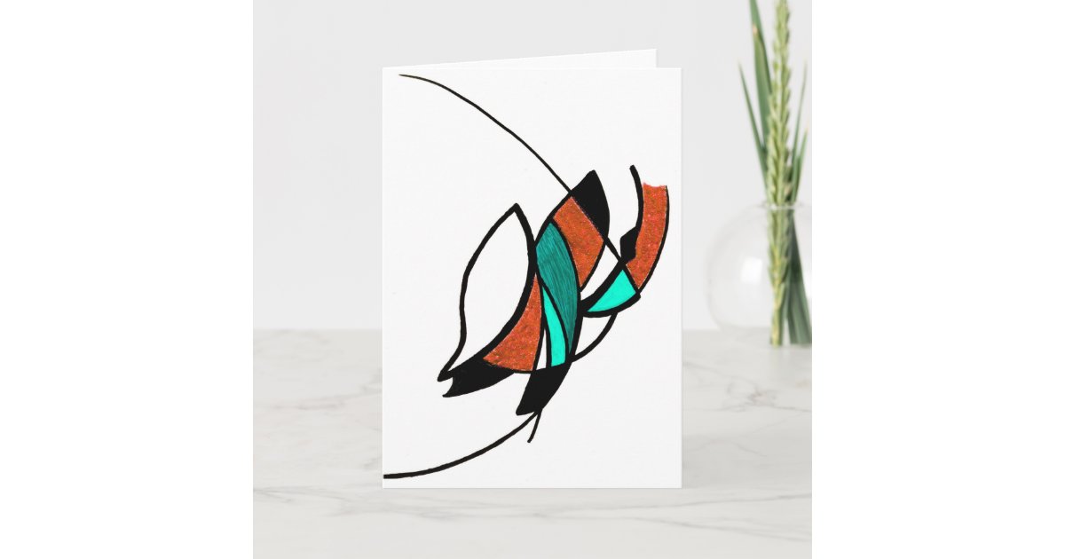 Orange Egyptian Eye Greeting Card | Zazzle