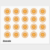 Orange flavor visual circle sticker labels | Zazzle