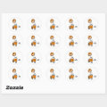 Orange Football Player Sticker | Zazzle