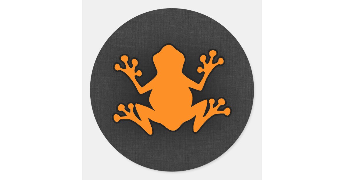 Orange Frog Classic Round Sticker | Zazzle