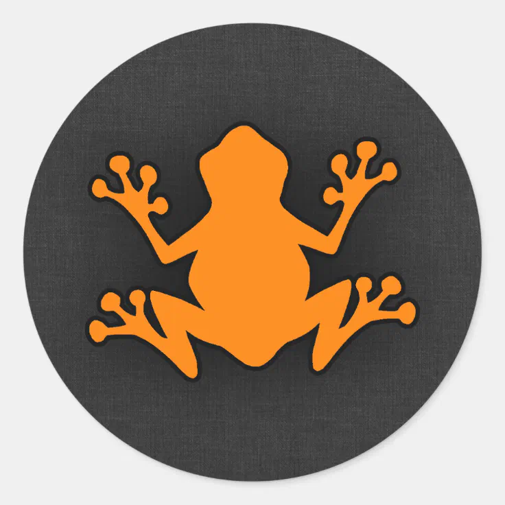 Orange Frog Classic Round Sticker | Zazzle