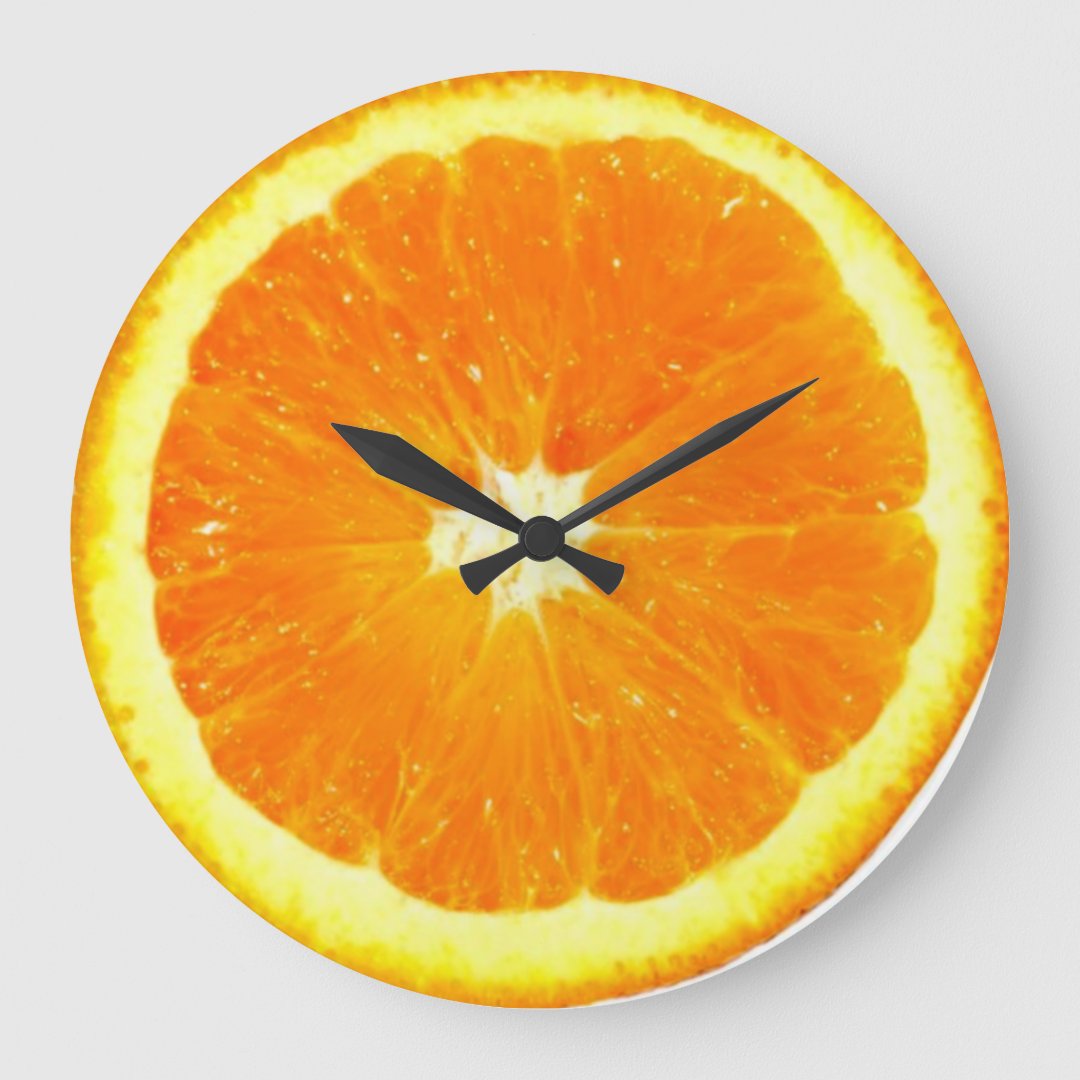 Orange fruit Clock | Zazzle