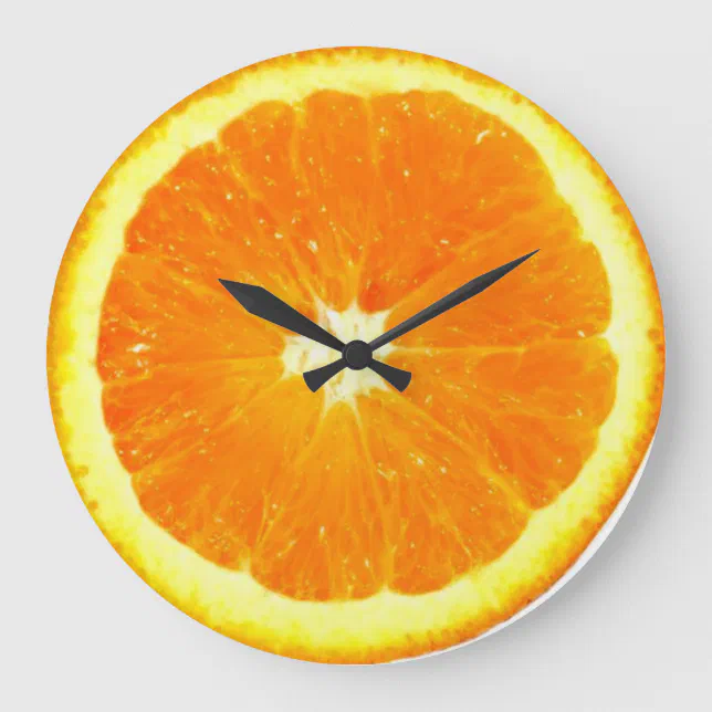 Orange fruit Clock | Zazzle