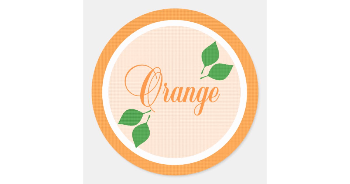 Orange Fruit Label Sticker | Zazzle
