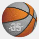 orange gray boys girls basketball team colors classic round sticker ...