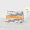 Orange Gray Chevron Employee Welcome to the Team Card | Zazzle