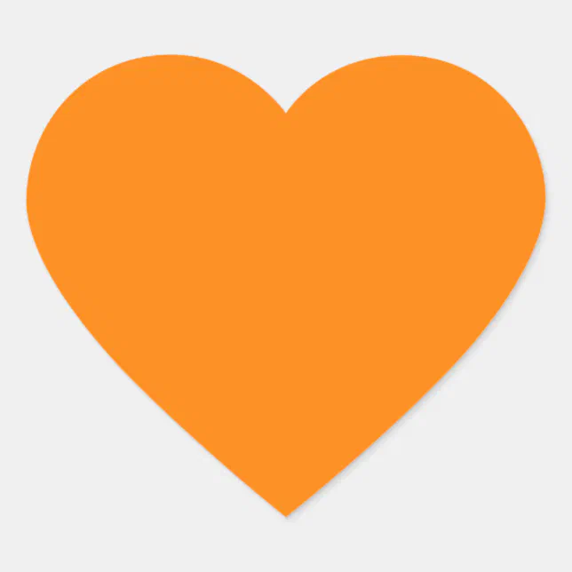 Orange Heart Sticker | Zazzle