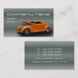 Orange Hot Rod Business cards | Zazzle
